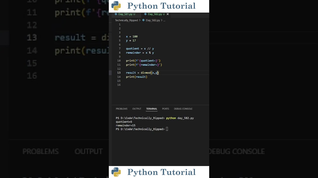 Python's Divmod Function | Python Tutorial