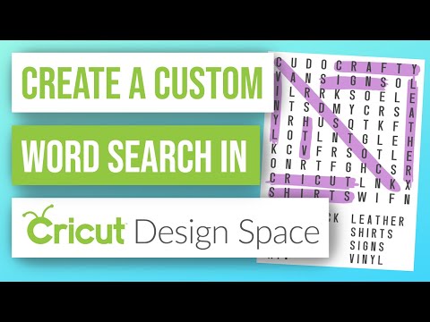 🤓 How to Create a Custom Word Search in Cricut Design Space