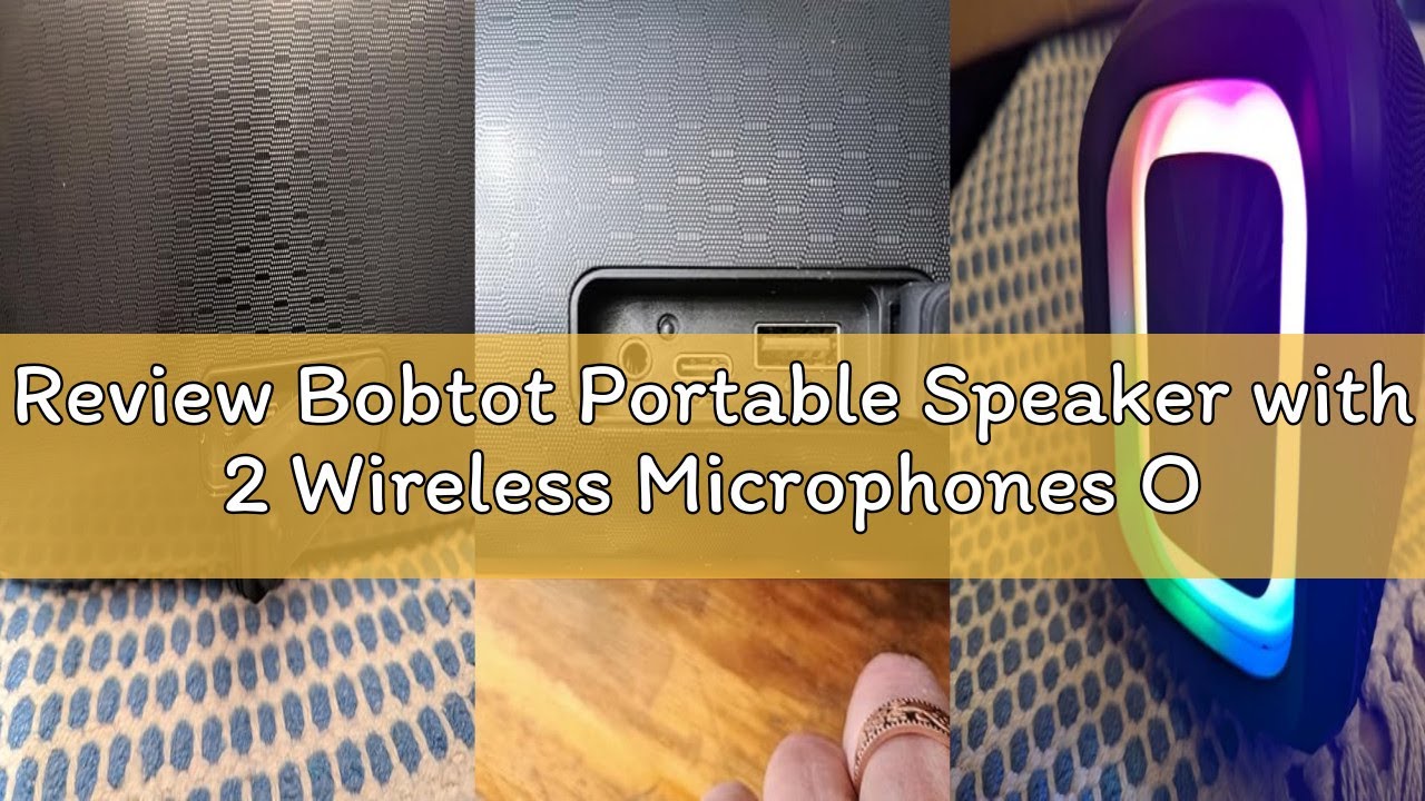 Review Bobtot Portable Speaker with 2 Wireless Microphones Outdoor Speaker IPX5 Waterproof Speaker w