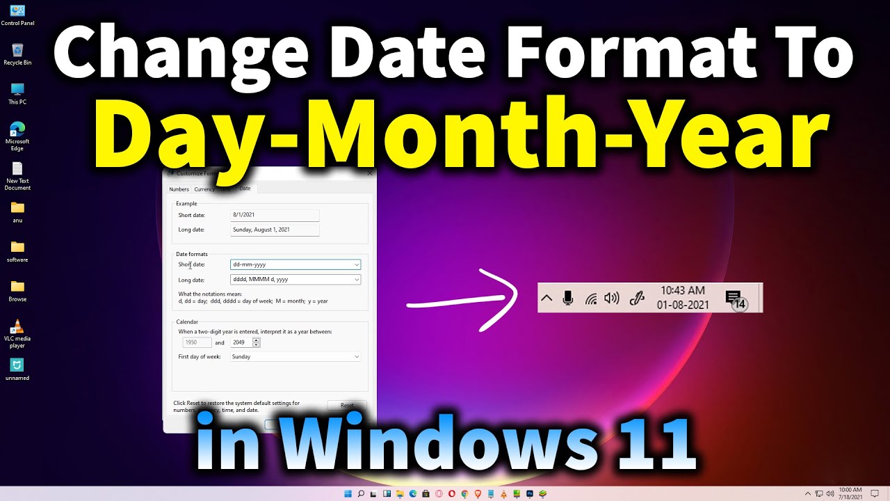 How to Change Date Format in Windows 11 - dd-mm-yyyy format