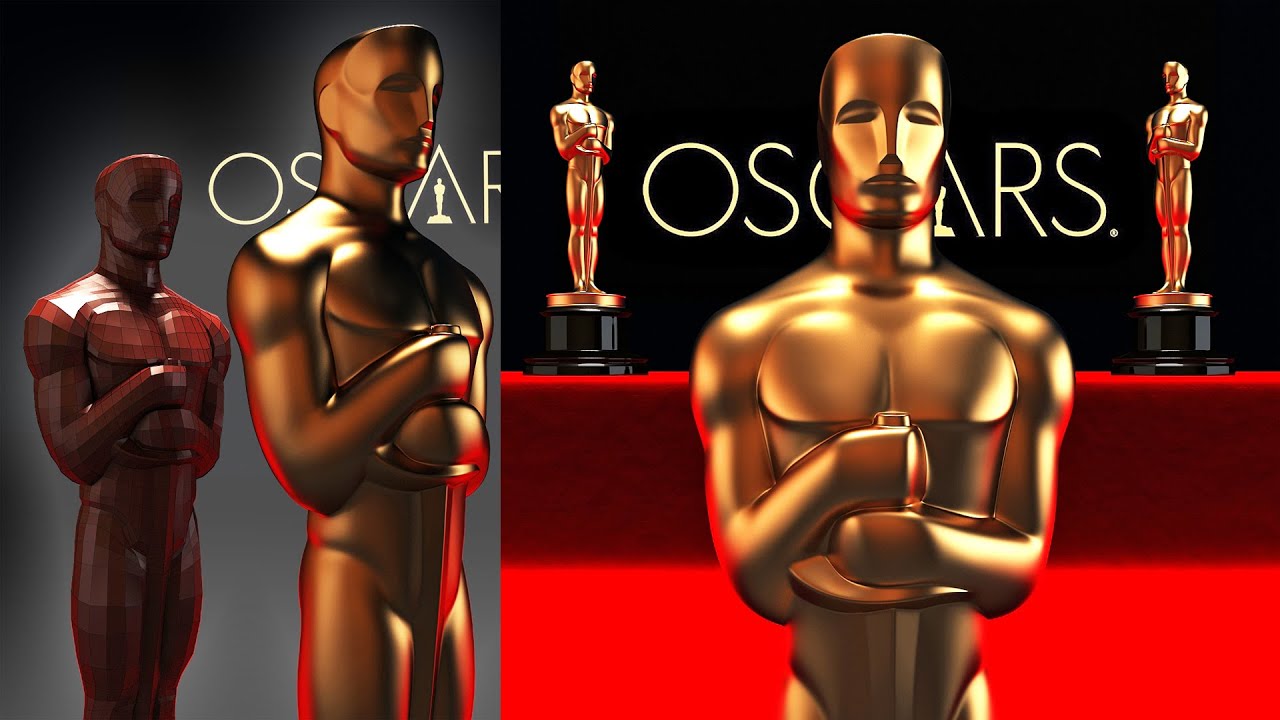 3d model Oscar statuette