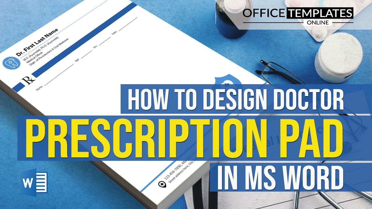 How to Design Doctor Prescription Pad in MS Word | Dental Doctor Letterhead Design