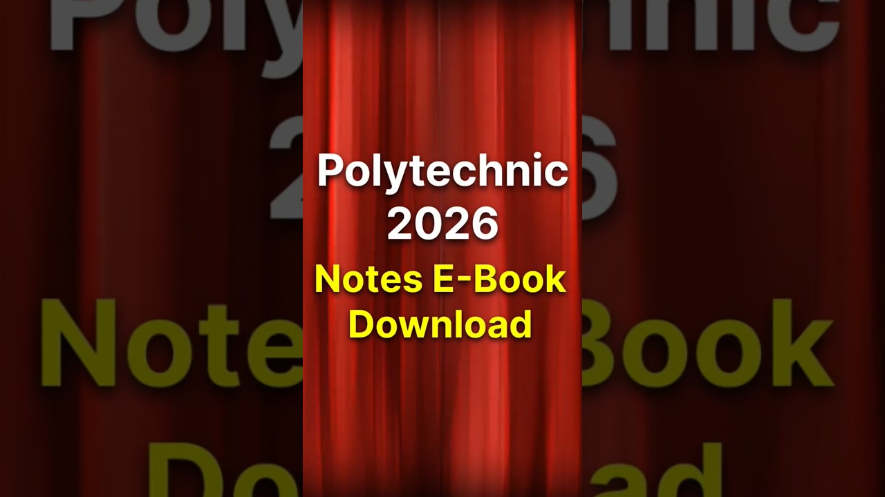 Polytechnic Book ka PDF Kaise Download Kare | Polytechnic Entrance Exam Preparation 2026