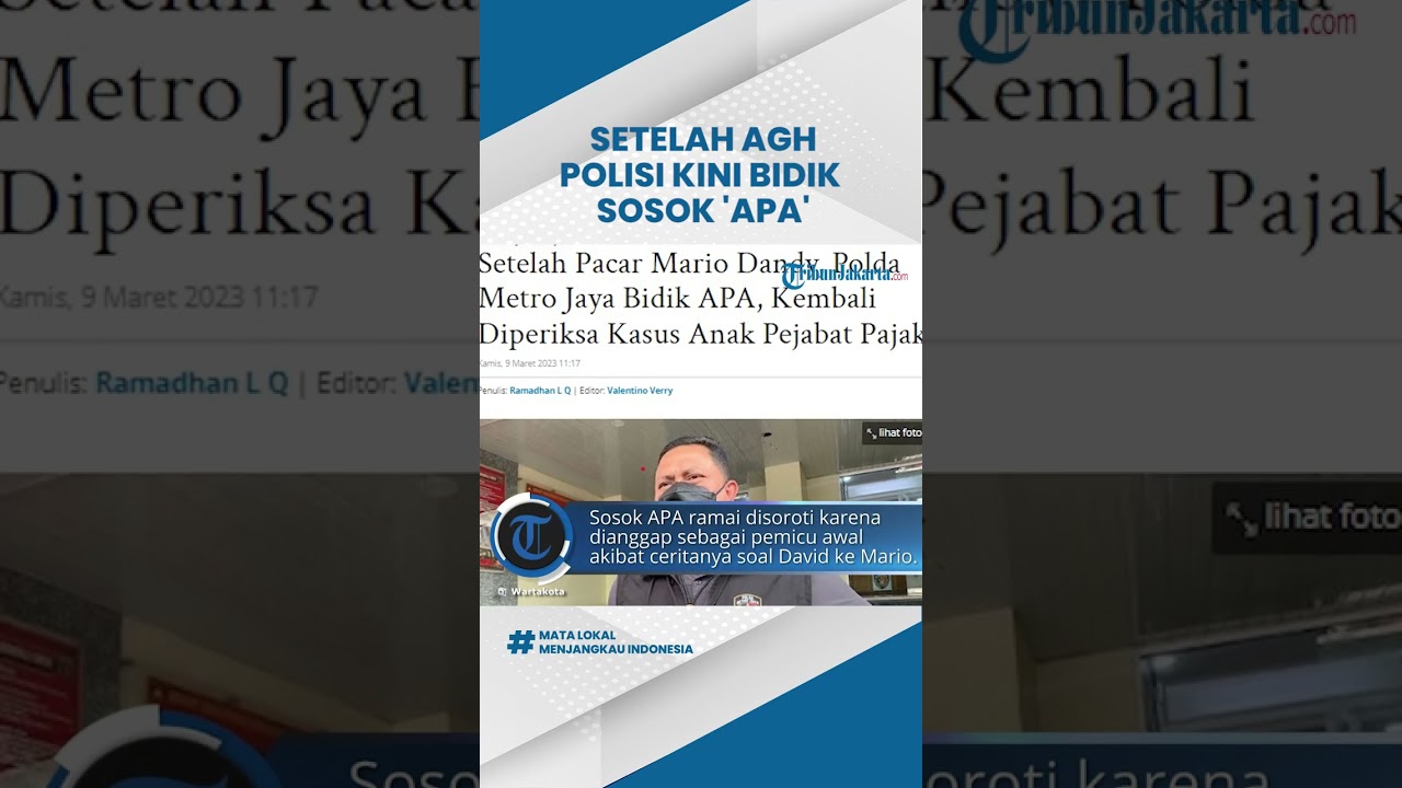 Setelah AGH Ditahan Polisi, Kini Polda Metro Jaya Bidik Sosok 'APA ...