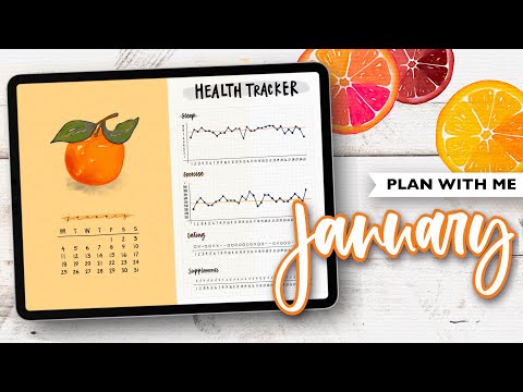 PLAN WITH ME | Digital Bullet Journal January 2021 | Healthy Theme