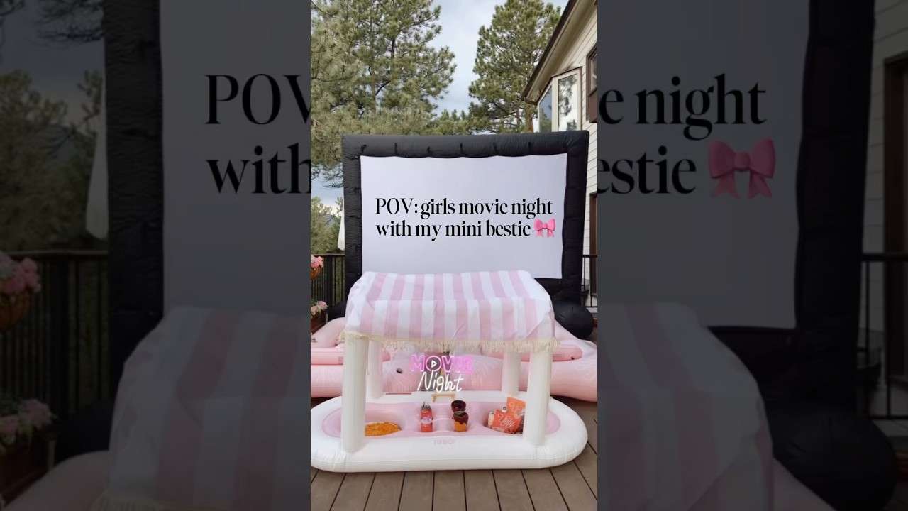 Mommy/ Daughter Movie Night 🎥 🎀🤍 #summer #summertime #movie #mom #momlife #movienight