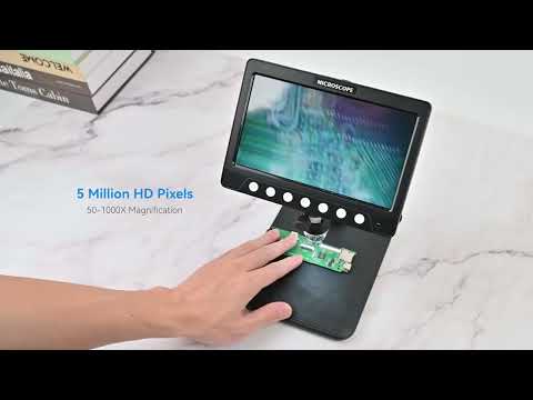 Portable 7" IPS Digital Microscope 1200X Magnification HD USB