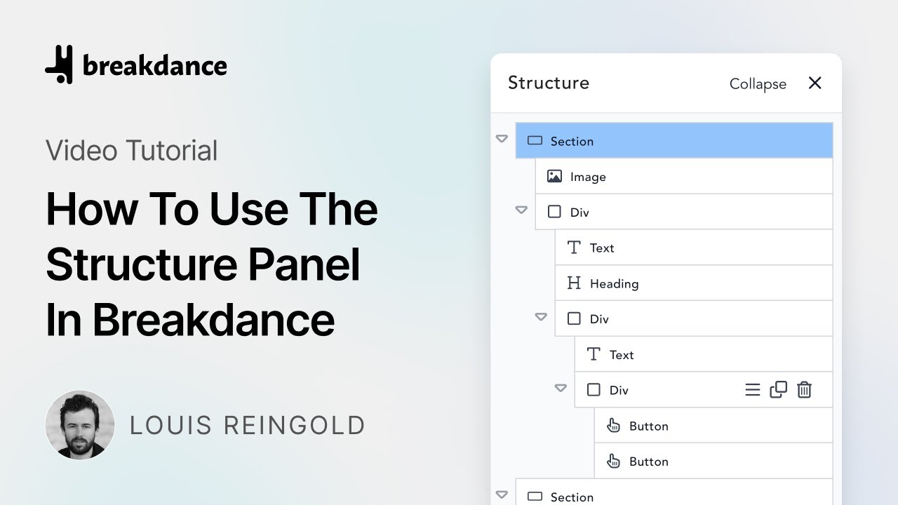 How To Use The Structure Panel In Breakdance