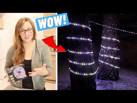 Quntis LED Christmas String Lights Unboxing and REVIEW | 4 Color Waterproof Outdoor Light Decor