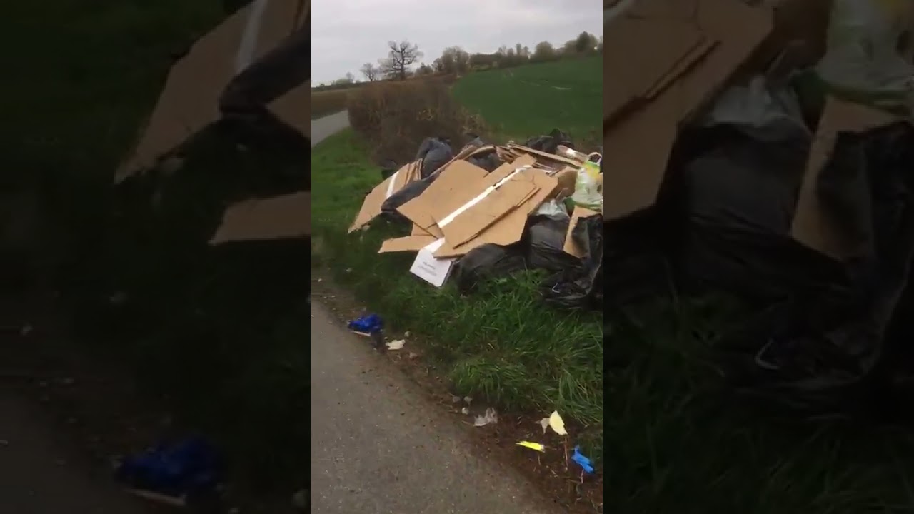 Fly tipping incident in Tinkers Hole Road