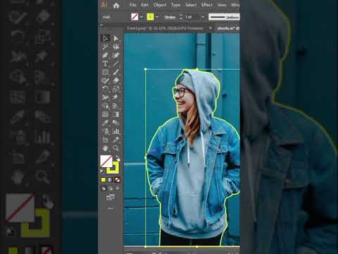 How to remove background of an image in Illustrator | Adobe Illustrator Quick Tutorial 2021 #shorts