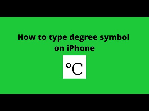 How to type degree symbol on iPhone