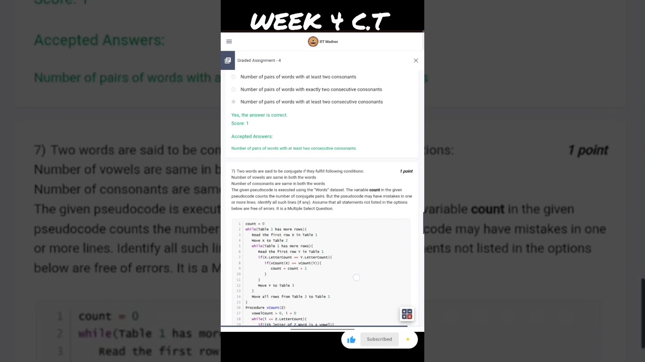 Computational Thinking || WEEK 4 || GRADED ASSIGNMENT || IIT MADRAS || BS DATA SCIENCE