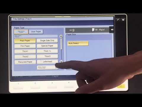 Changing The Paper Type Settings | Konica