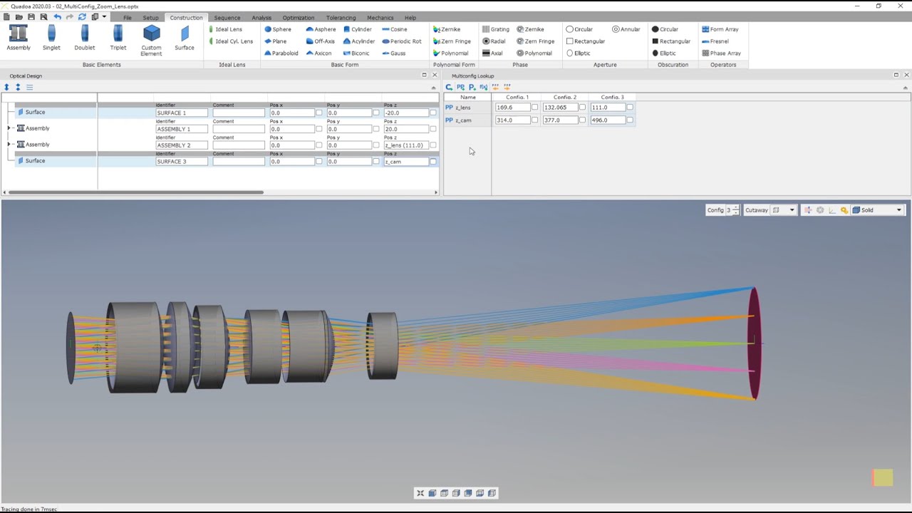 Construction: Multi Config (Replacement for Pickups) - Optical Design Software Quadoa Optical CAD