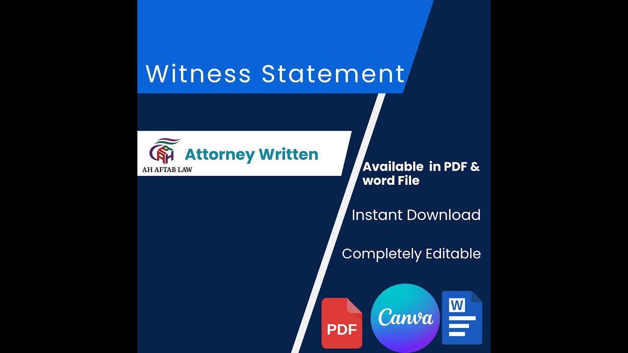 Witness Statement Template | How to Write a Legal Statement for Court (Word & PDF Download)