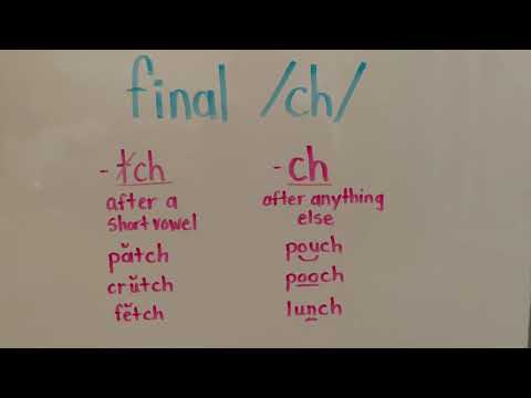 Final /ch/ spelling rules -tch or -ch