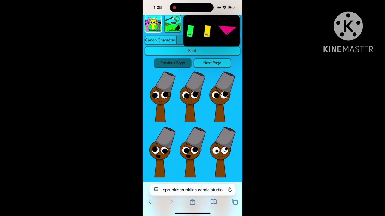 Make the alphabet letter M  Sprunki comic studio ￼￼