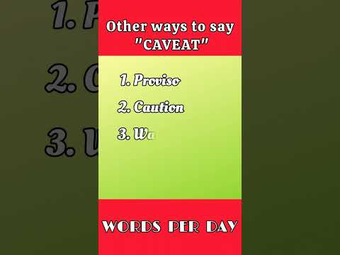 Another word for "CAVEAT" #englishlearners #englishlearning #youtubeshorts