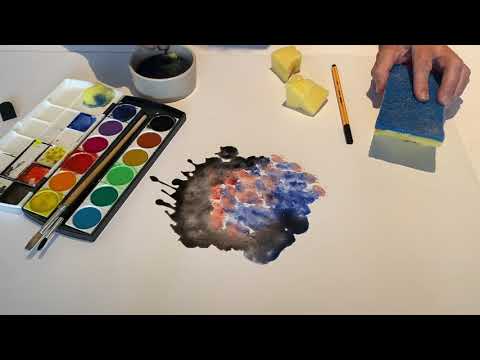 Folge 22 - Mit Farbe experimentieren 1 : Farbauftrag mit Schwämmen