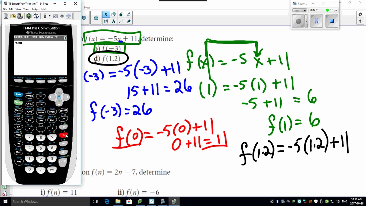 5 2 8 Function Notation and Examples Part 2