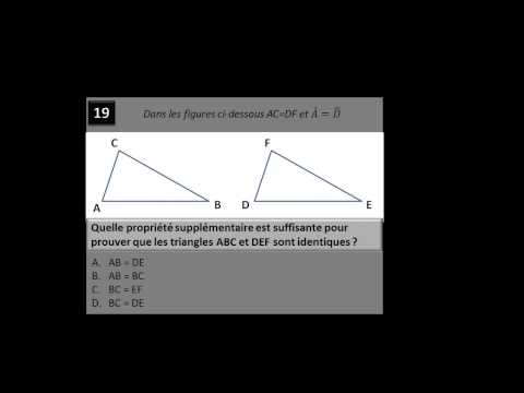 Test de Géométrie - Triangles semblables et triangles égaux (vidéo ...