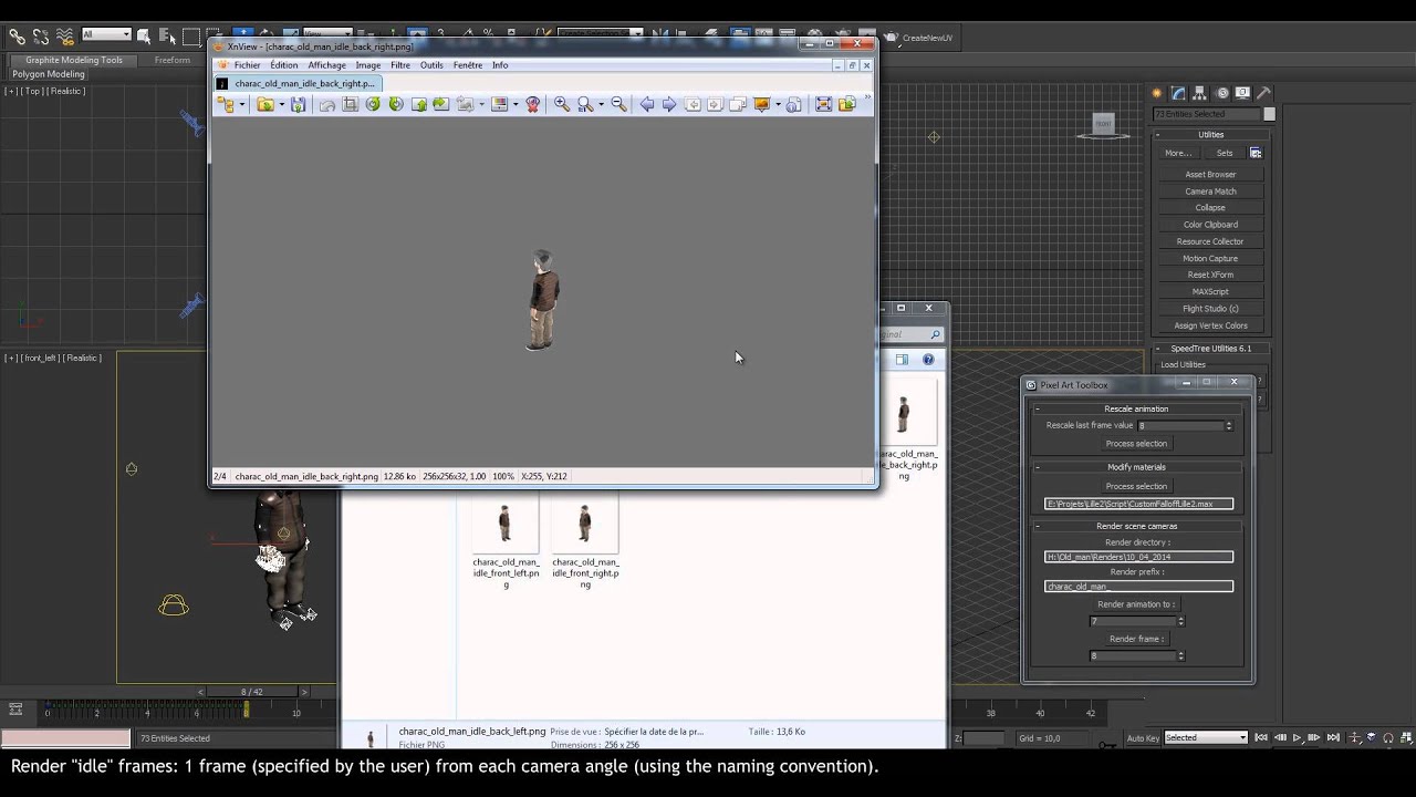 Pixel art characters tools: Maxscript & Python