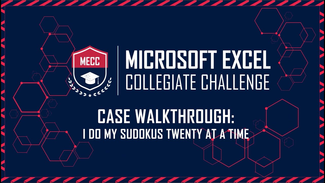 MECC Finals 2025 -  Walkthrough by David Brown - I Do My Sudokus Twenty at a Time