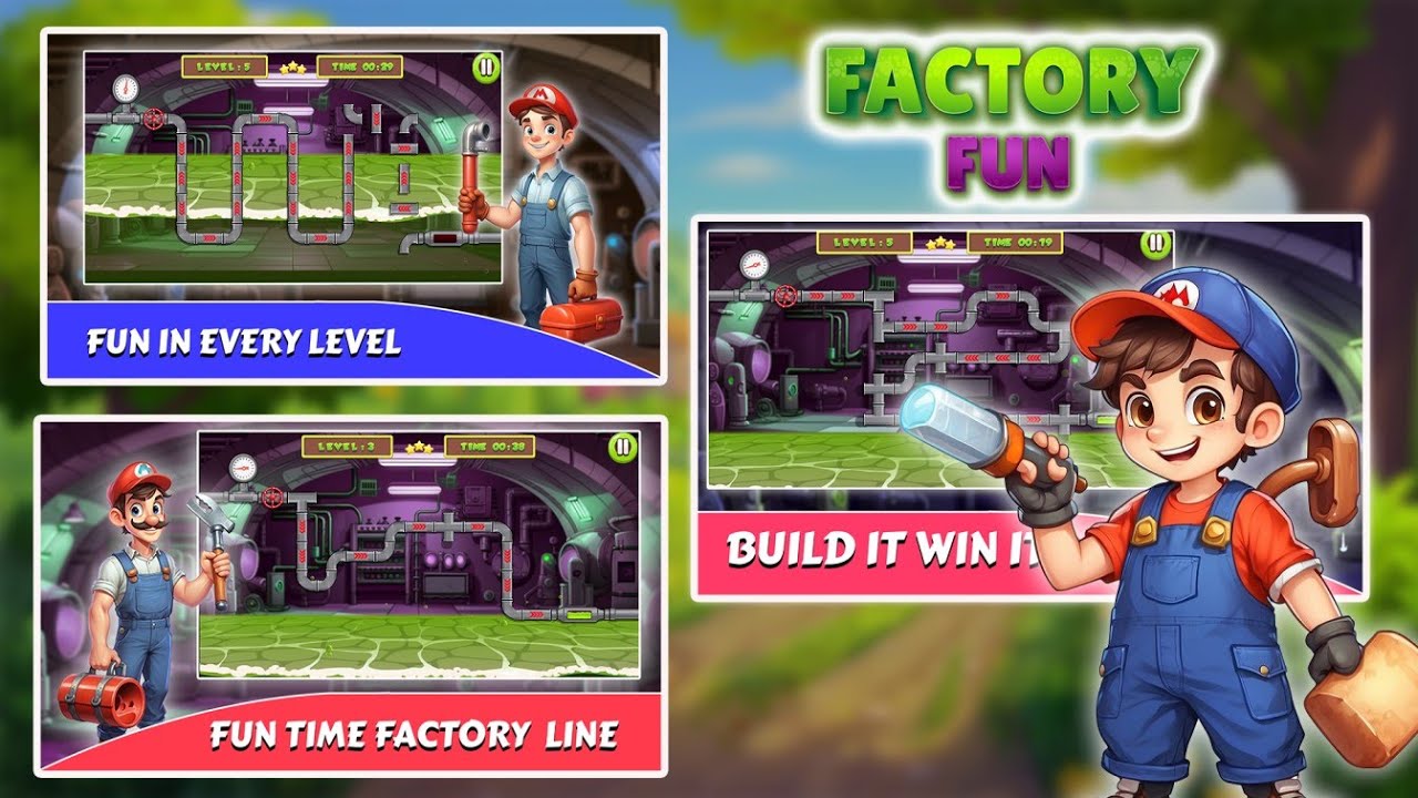 Factory Fun || Construct 3 Game Template || Source code