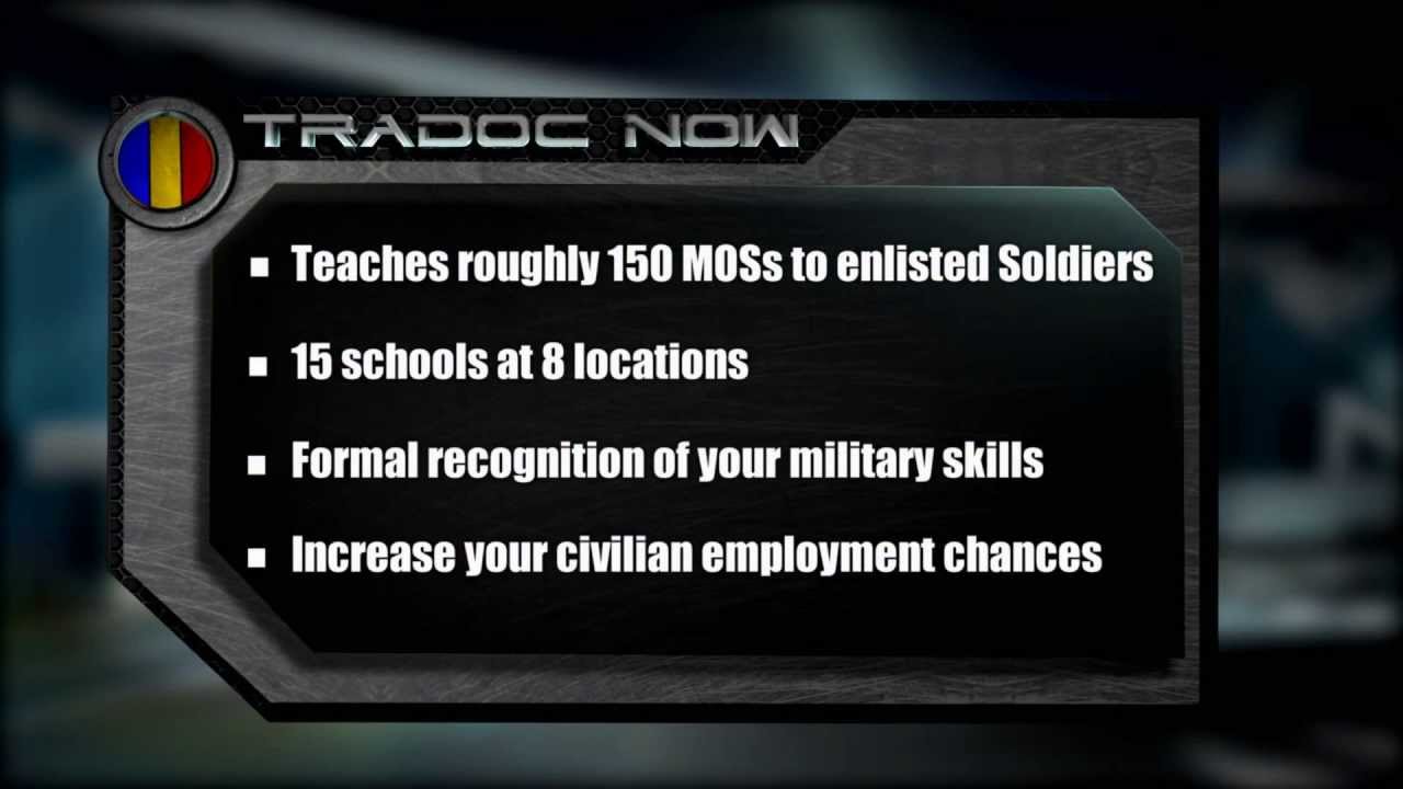 Army Credentialing: TRADOC NOW!