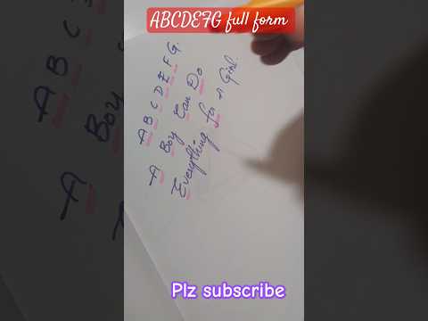 ABCDEFG full form. | Jayy art | art | #viral #painting #calligraphymasters