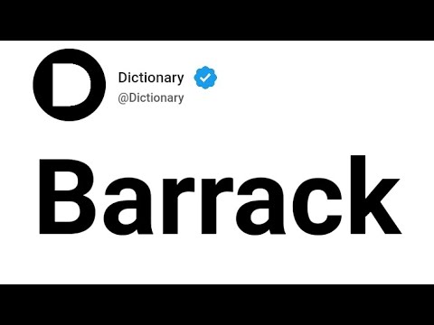 Barrack Meaning In English