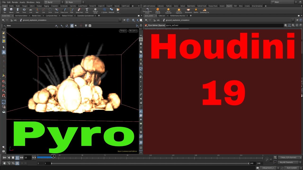 Houdini 19 Pyro Explosion overview  Tutorial