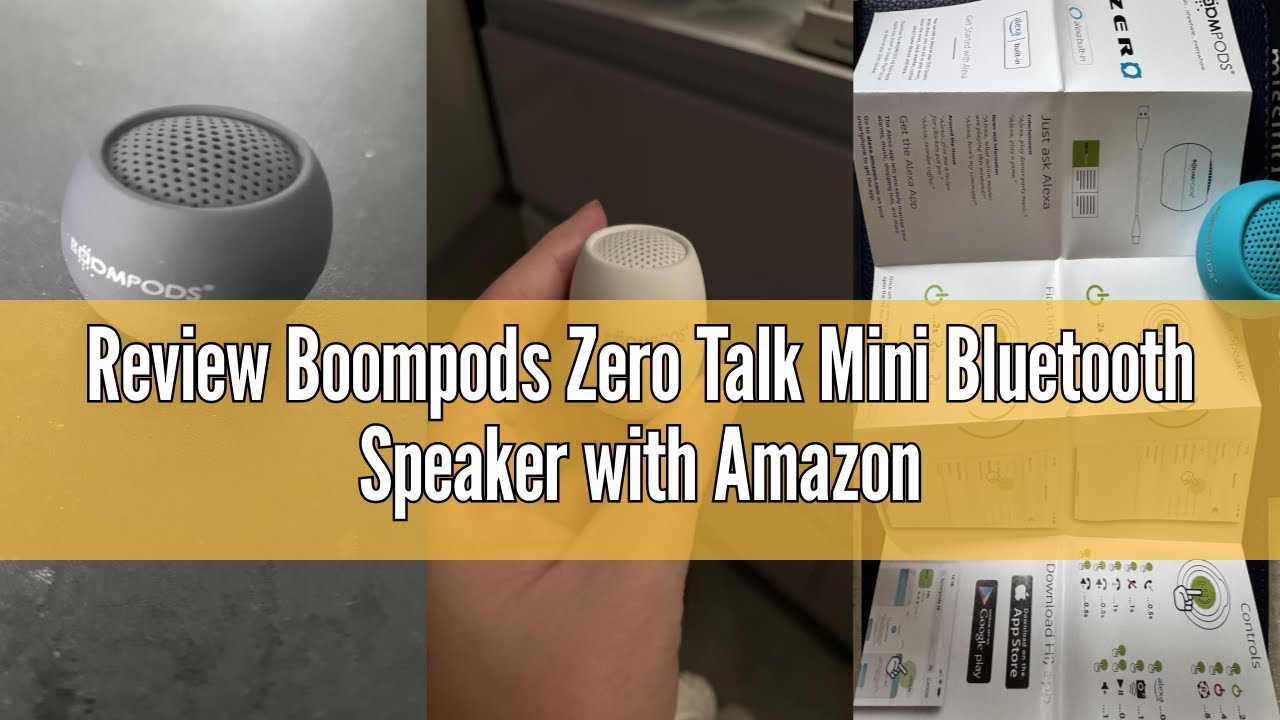 Review Boompods Zero Talk Mini Bluetooth Speaker with Amazon Alexa Built-In, Smart Devices - Small W