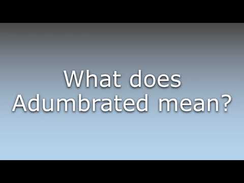 What does Adumbrated mean?