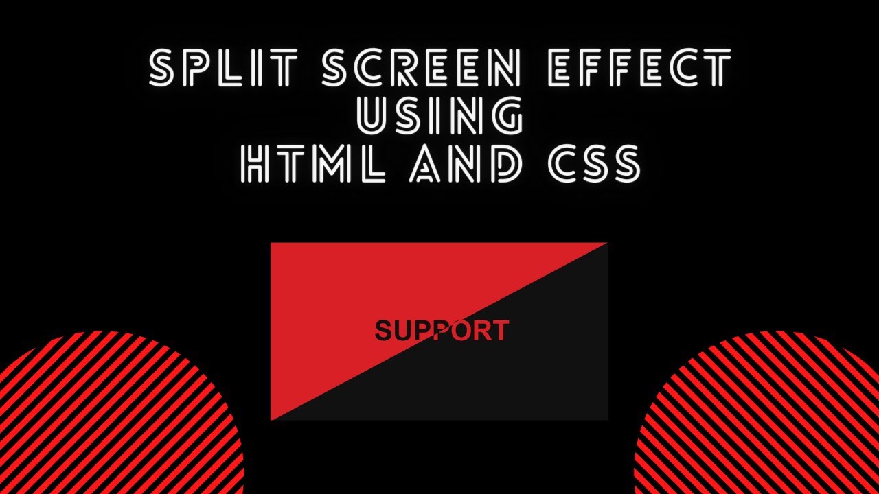 Split Screen Effect Using HTML And CSS with Source Code | Tutorial | Intellect Harsh