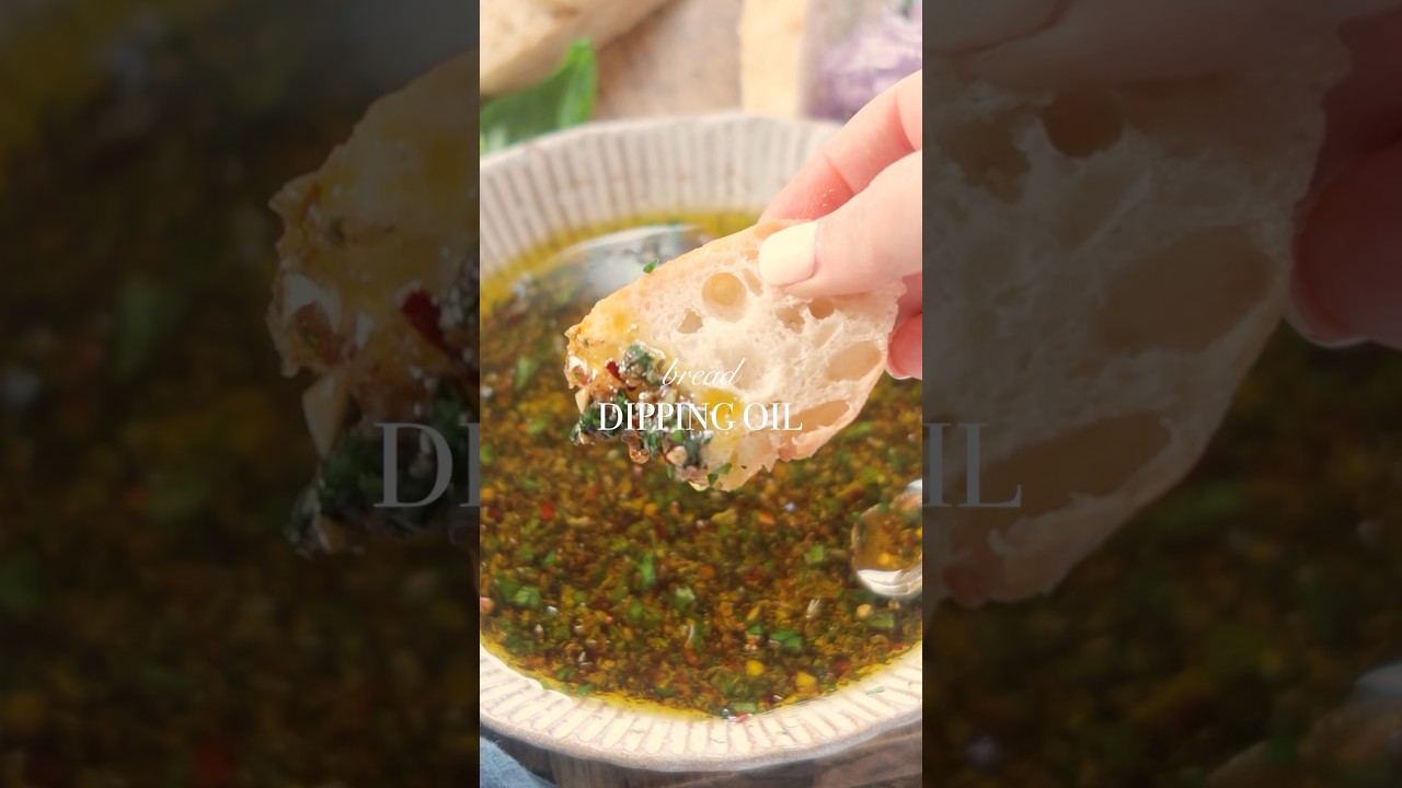 Bread Dipping Oil #dippingoil #italianrecipes #easyappetizer #summerrecipes
