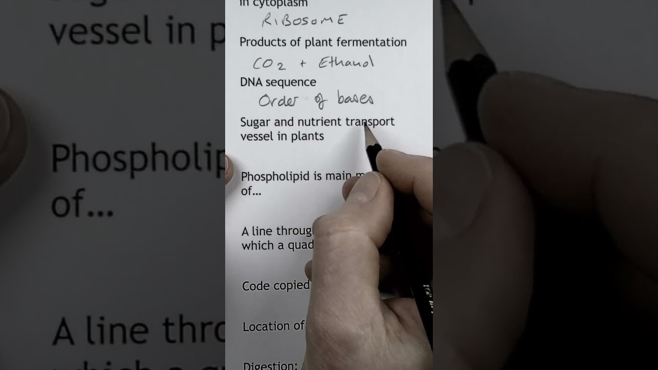 Scotland Nat5 Biology Recall Units 1-3 -- number 7