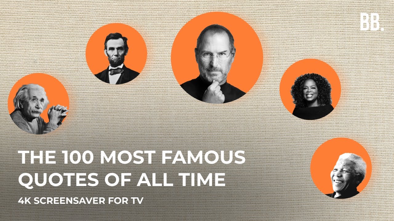 The 100 Most Famous Quotes of All Time | 4K TV ScreenSaver with Quotes & Cityscapes