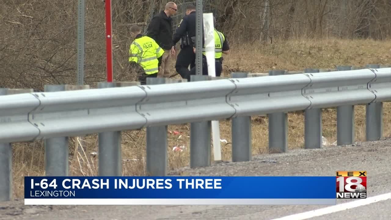 Three Taken To The Hospital After Crash On I-64 In Lexington