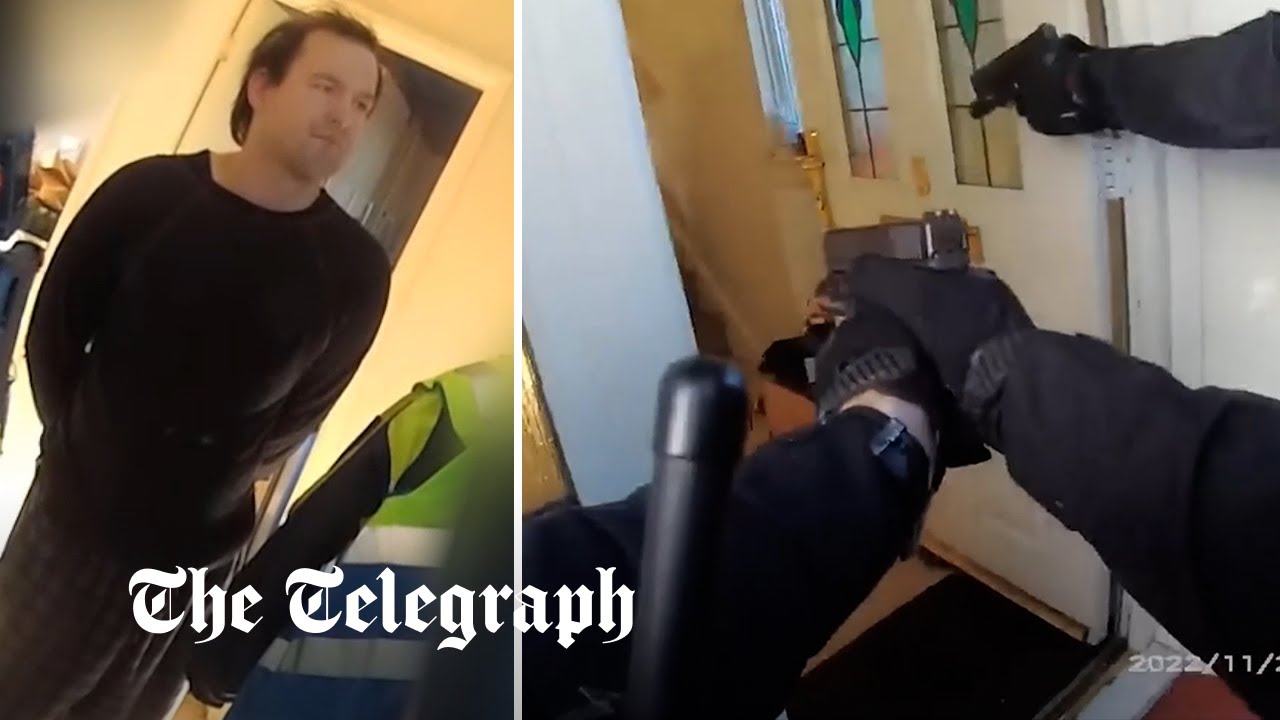 Moment Dunblane shooting obsessive charged police with gun