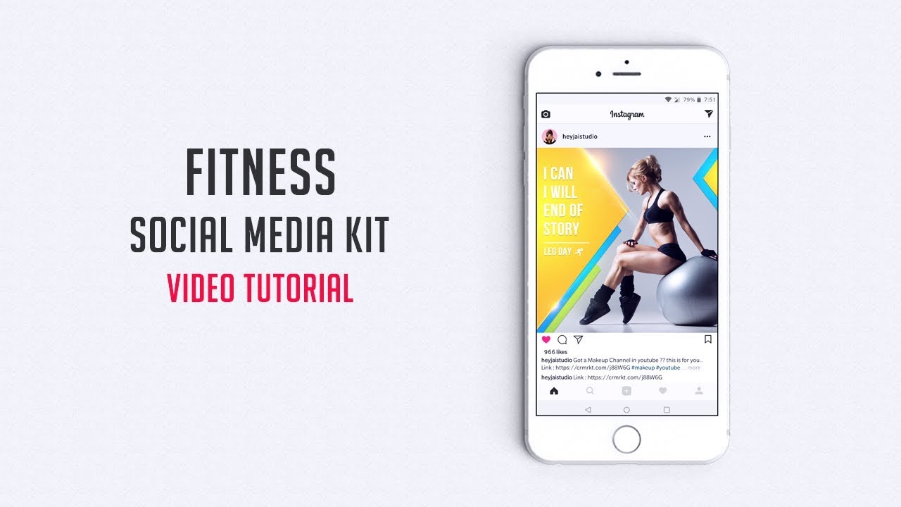 Fitness Social Media Kit | Video Tutorial | Creative Market