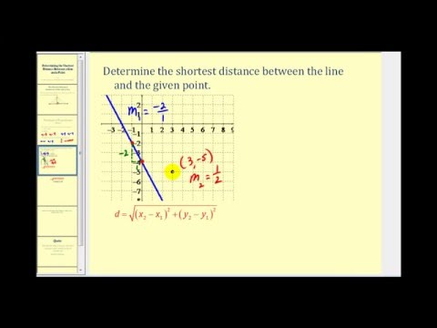 Determining the Shortest Distance Between a Line and a Point | Math ...