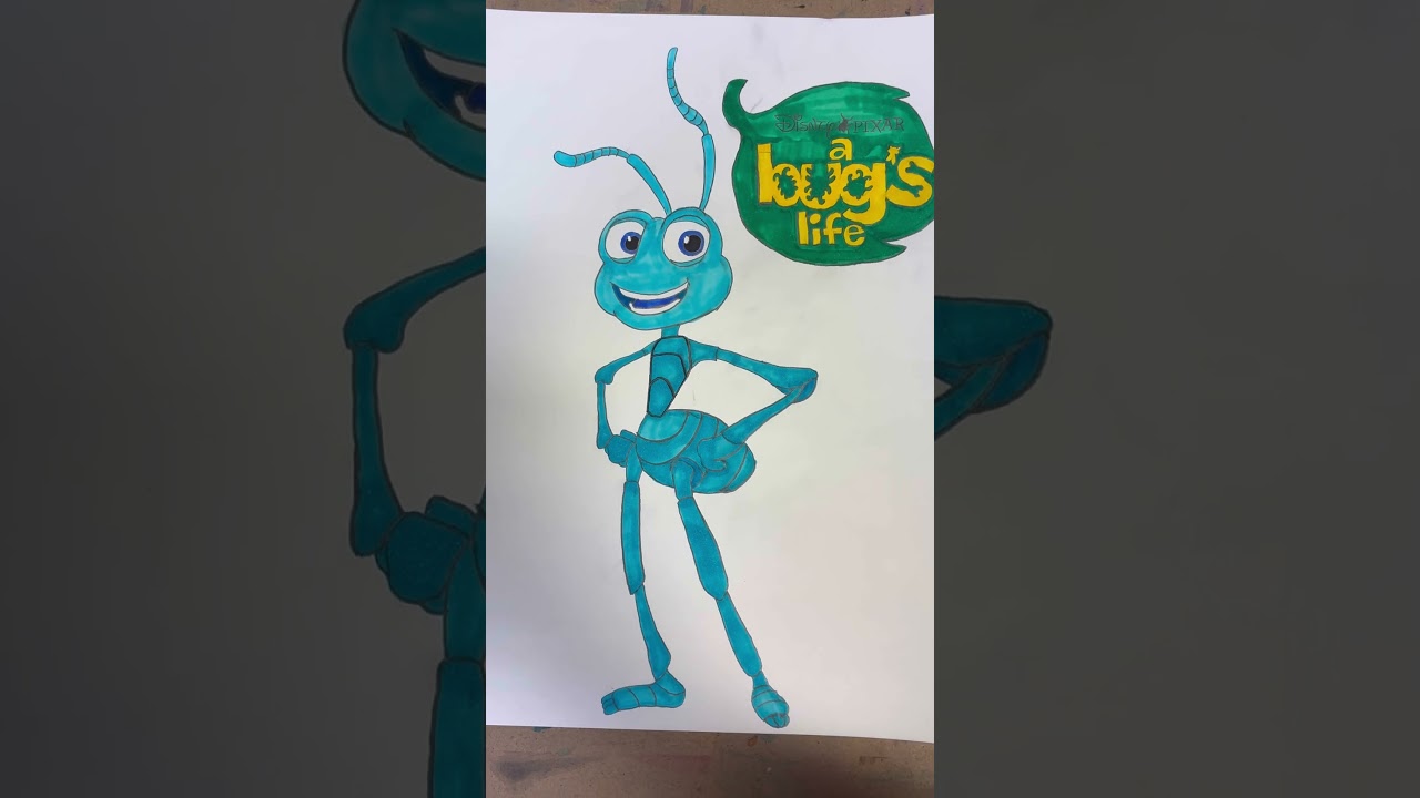 Flik & A Bug’s Life with Color Markers #abugslife #pixar #waltdisneypictures
