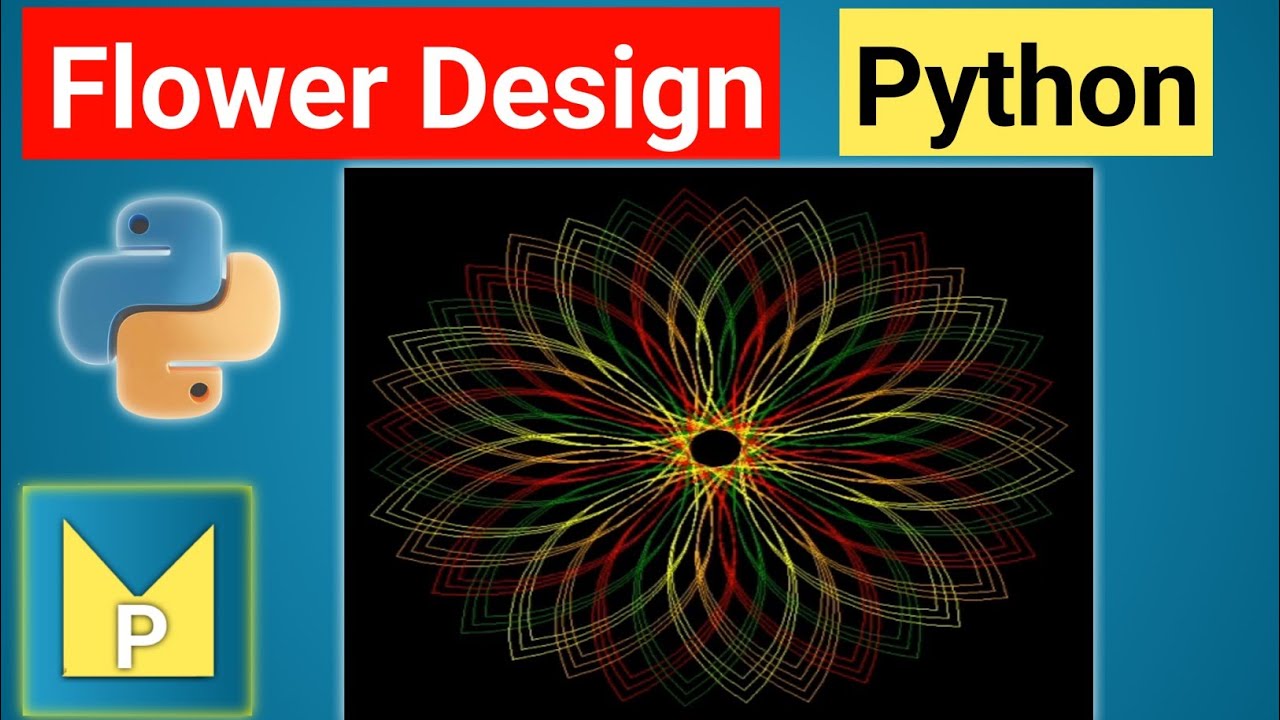 Drawing a Flower | Python GUI Designs using Turtle Module