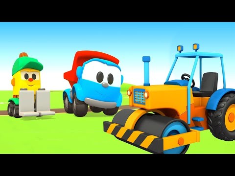 Kids' Cartoons Online: Leo the Truck & a Road Roller - Construction Vehicles for Kids