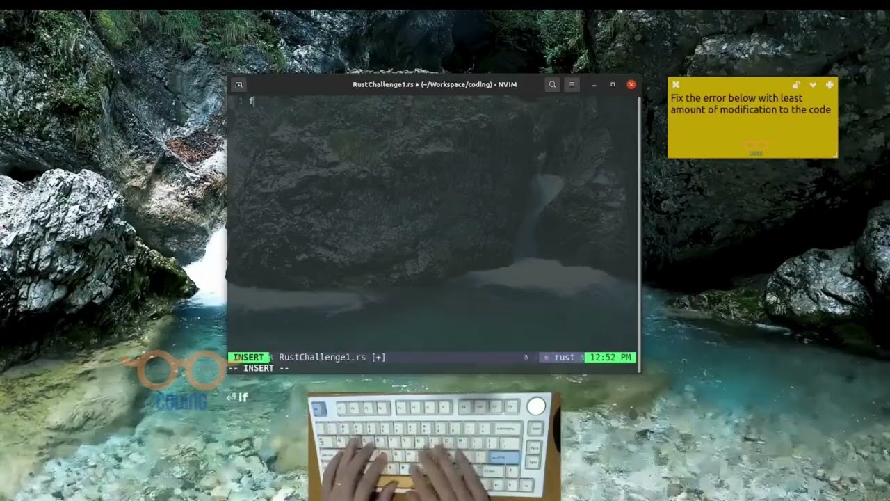 Learning Rust Programming -  Variables Challenge 1 | ASMR Coding