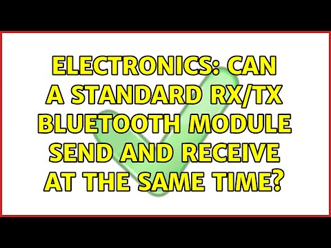 Electronics: Can a standard Rx/Tx bluetooth module send and receive at the same time?