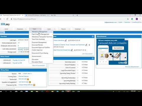HR MY Admin User demo April 17