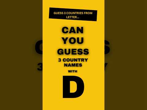 π‘ Name 3 Countries That Start With The Letter... D - #shorts #shortvideo #countryquiz